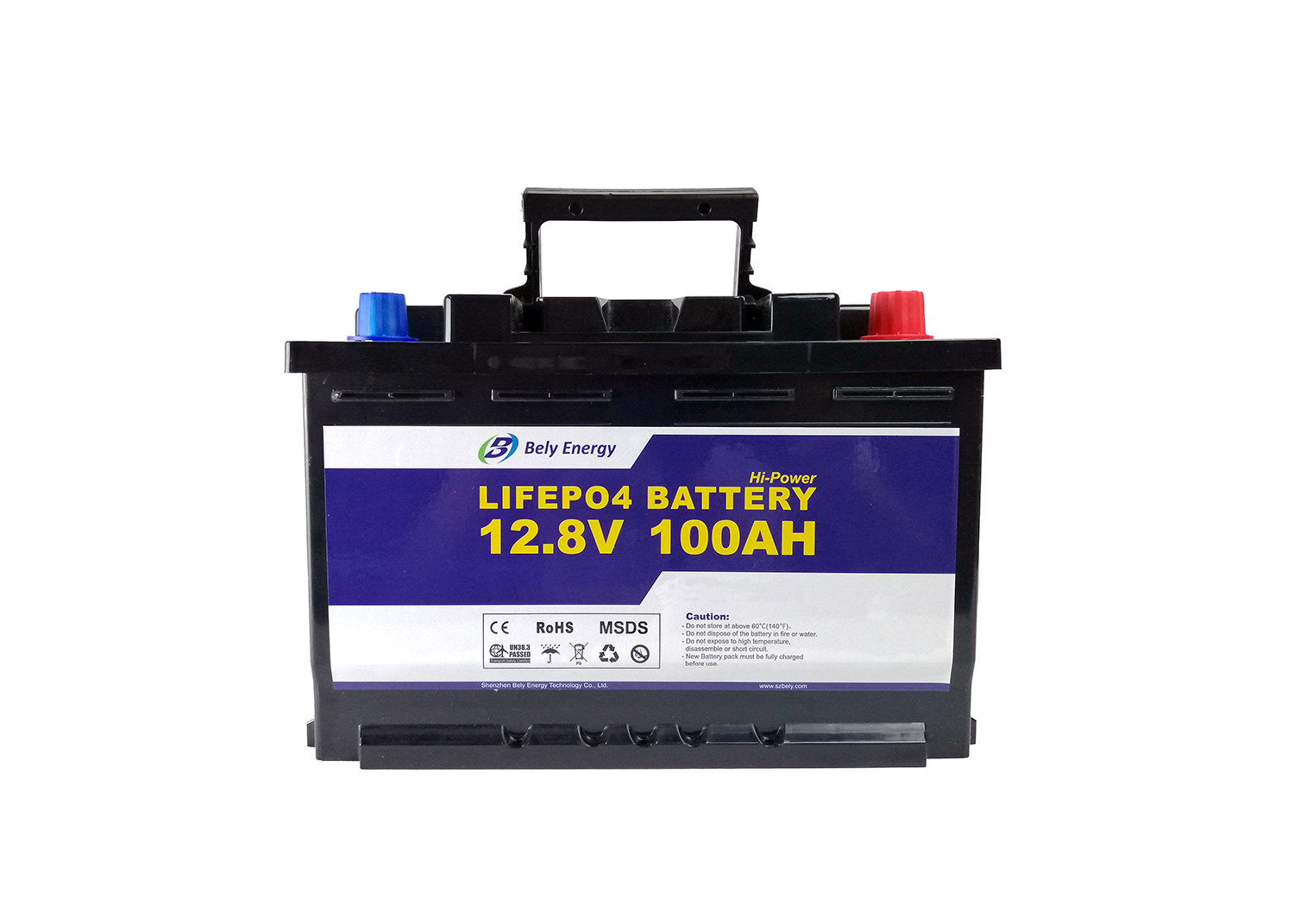 100% DOD Energy Storage Lithium Battery 1280Wh 12V 100Ah LiFePO4 Battery